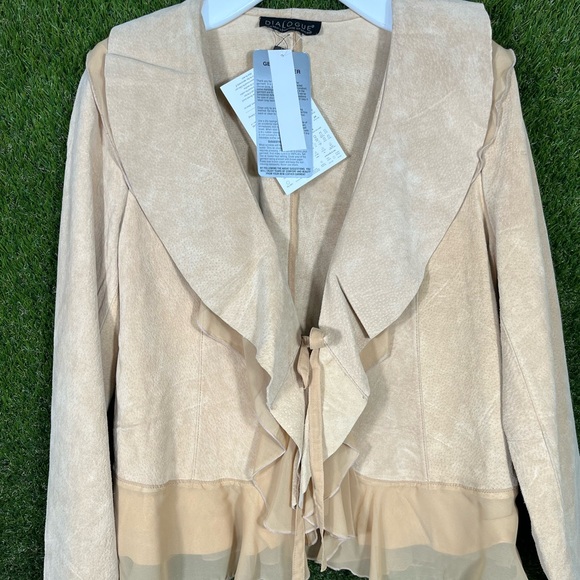 QVC | Jackets & Coats | Qvc Dialogue Suede Ruffled Jacket | Poshmark